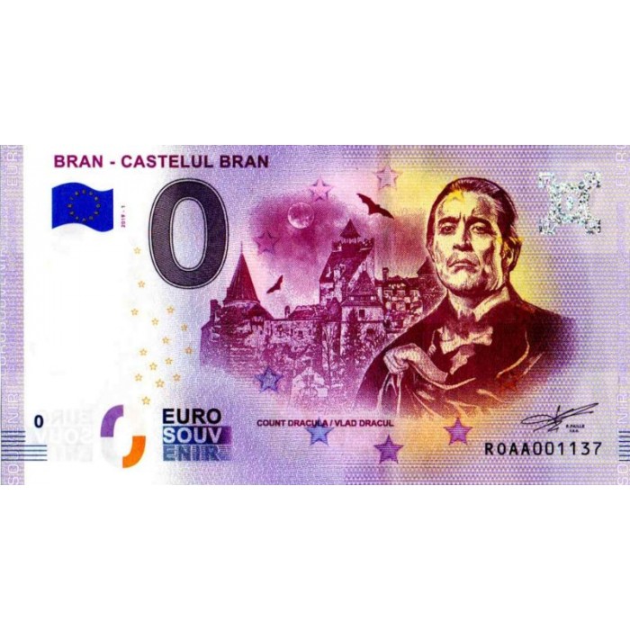 Romunija 2019 - 0 Euro Bankovec - Bran - Castelul Bran - UNC
