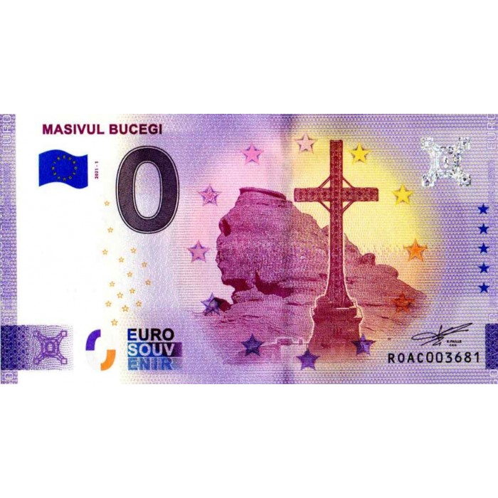 Romunija 2021 - 0 Euro Bankovec - Masivul Bucegi - UNC
