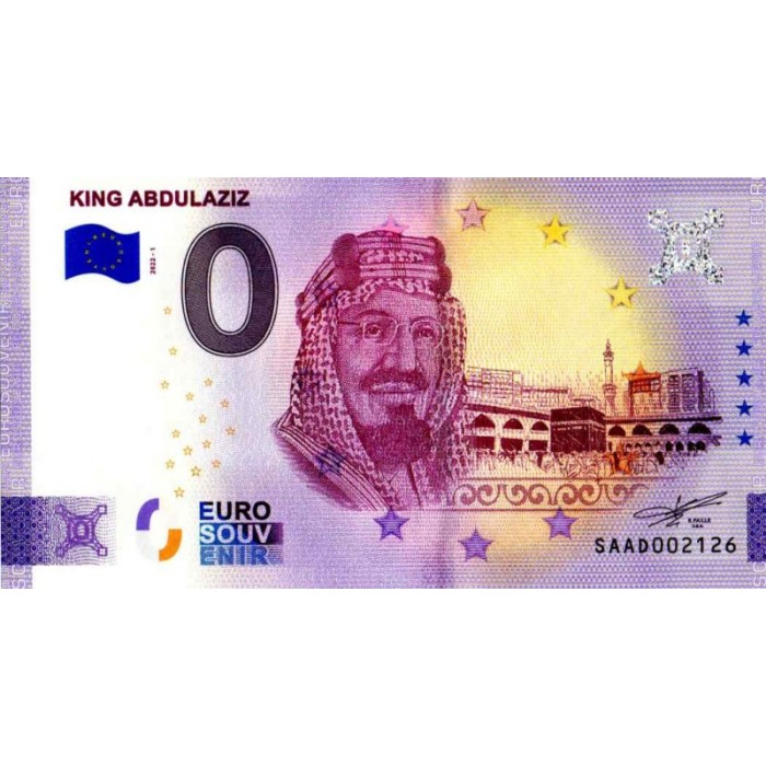 Savdska Arabija 2022 - 0 Euro Bankovec - King Abdulaziz - UNC