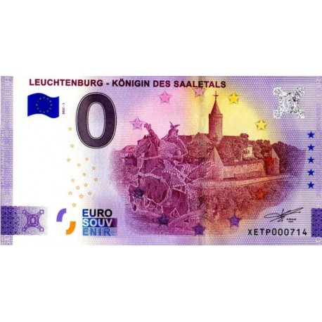 Nemčija 2021 - 0 Euro Bankovec - Leuchtenburg - Königin Des Saaletals - UNC